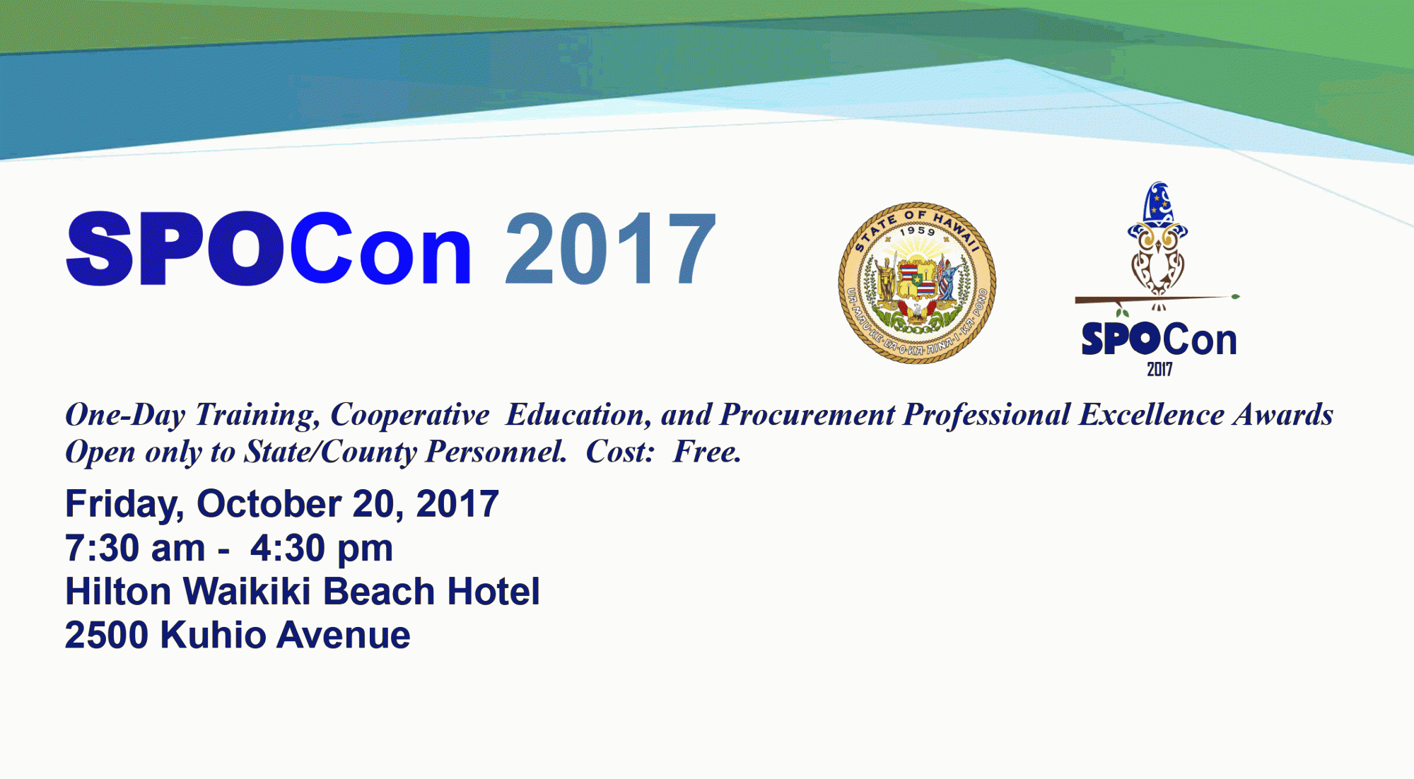 State Procurement Office | SPOCon-Reminder