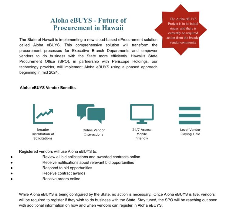 Aloha eBUYS | State Procurement Office